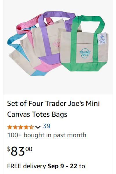 Trader Joe's mini tote bags spark Korean souvenir frenzy