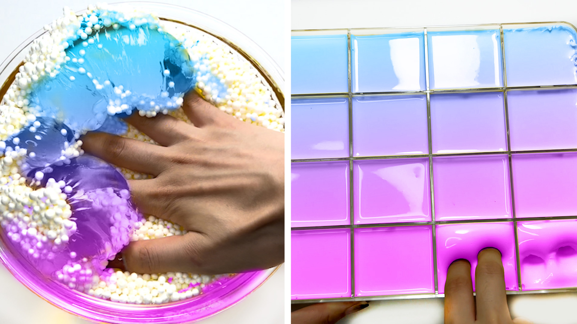 Slime con perlas y bloques pastel | ASMR