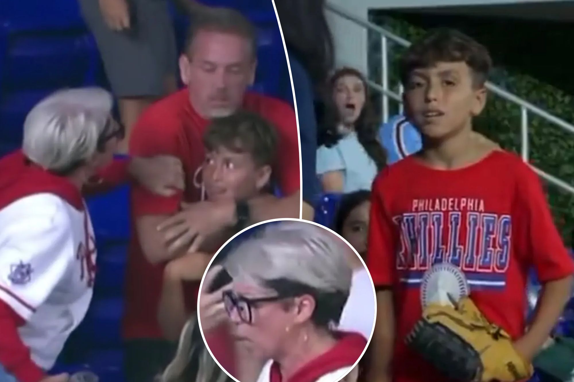 Angry Phillies fan slammed for snatching home run ball from young boy ...
