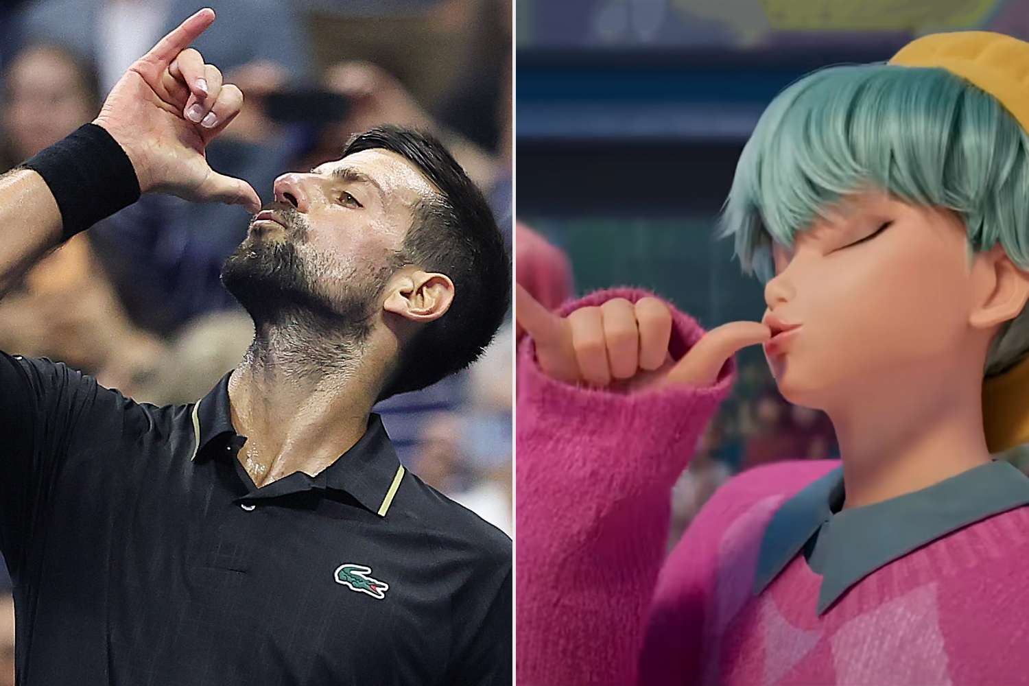 “KPop Demon Hunters” team react to Novak Djokovic doing the 'Soda Pop ...