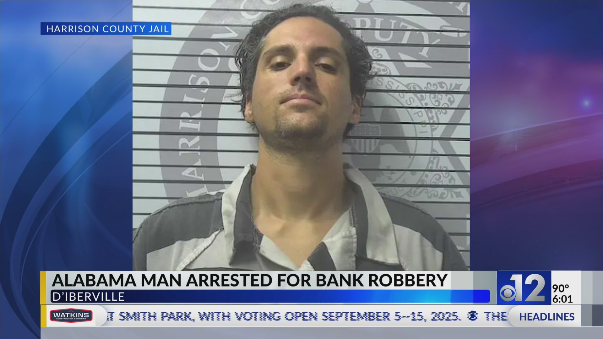 Alabama man arrested for Mississippi bank robbery