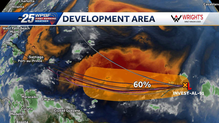 Invest 91-L could become tropical depression early next week