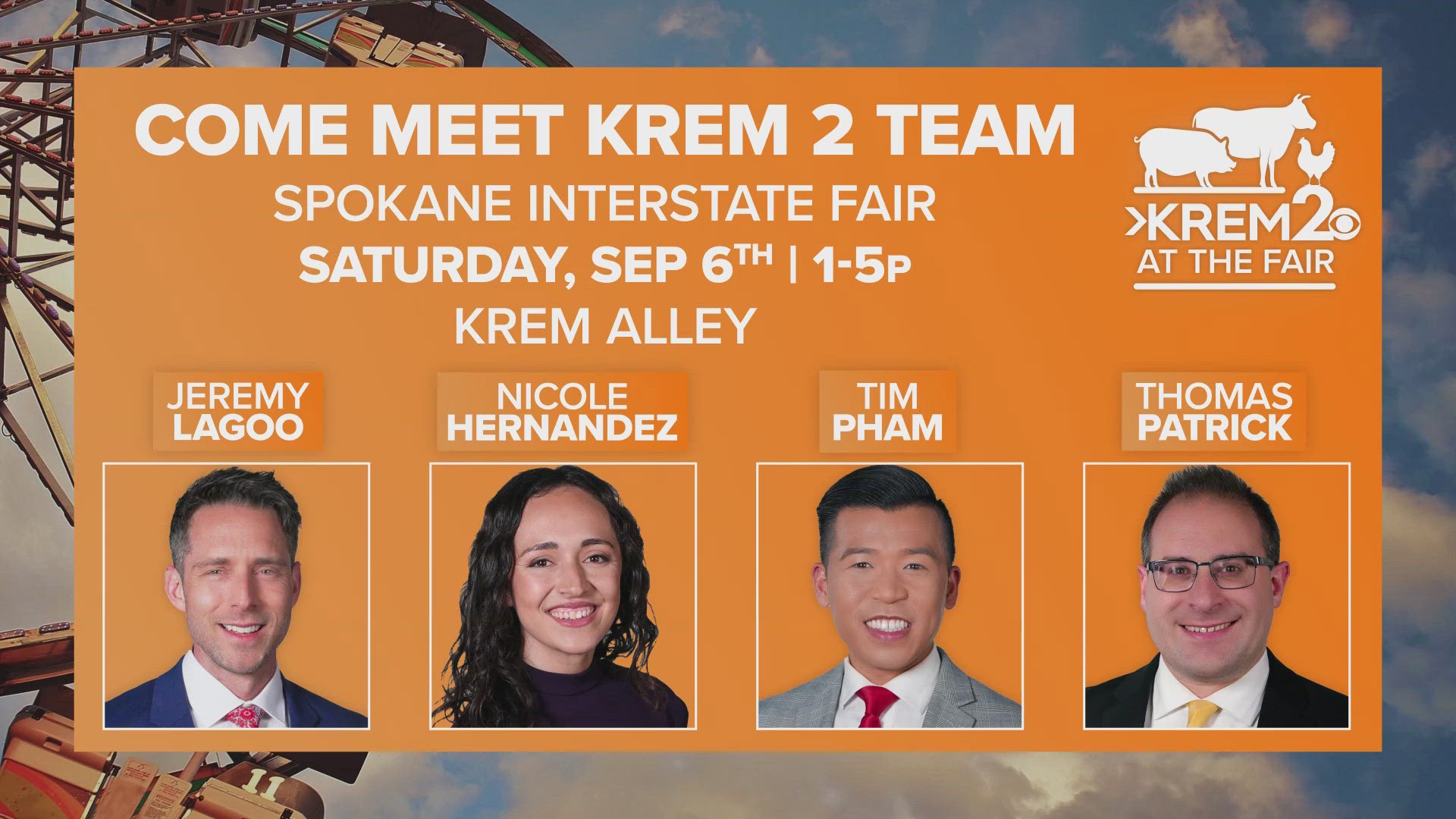Chief meteorologist Jeremy Lagoo at the Spokane County Fair