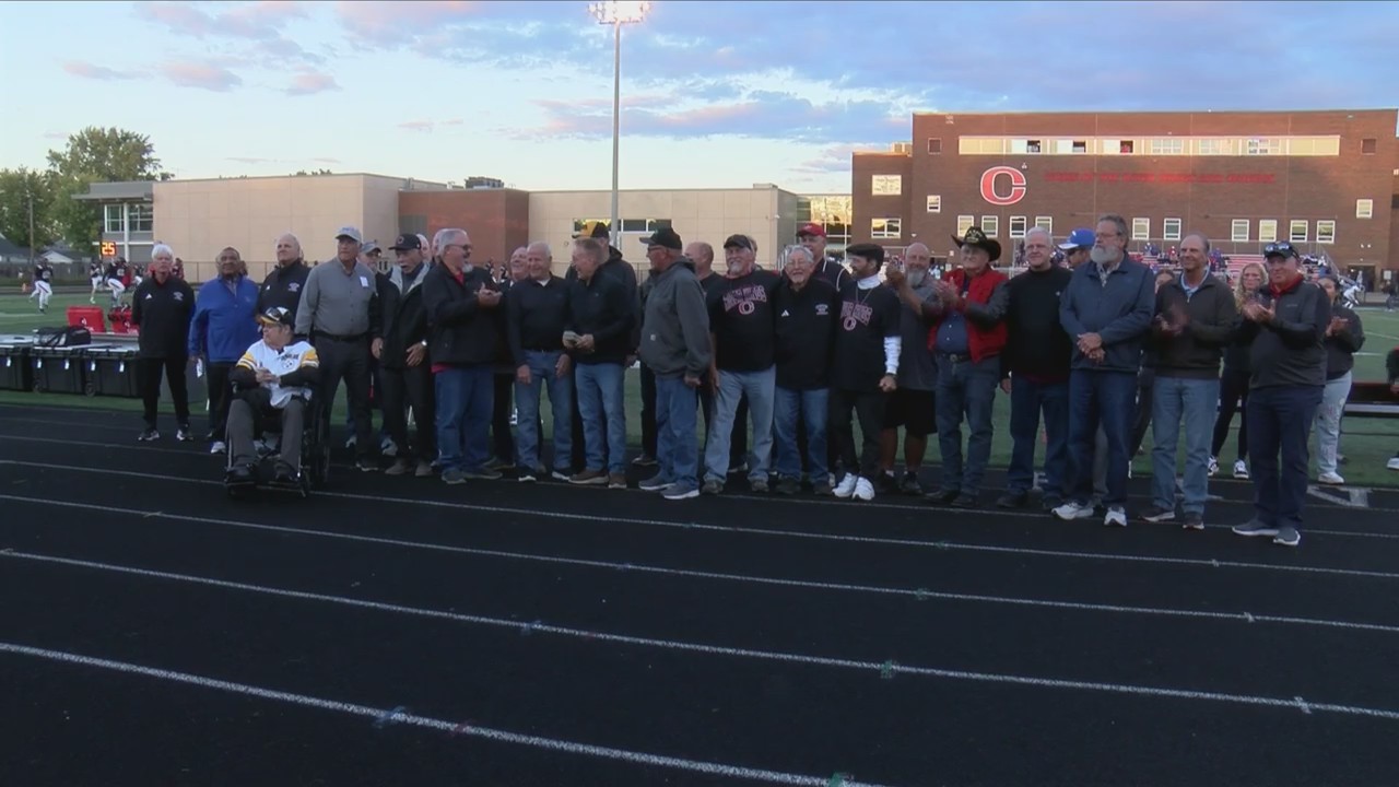 Clinton high school inducts 1975 football team in to athletics hall of fame