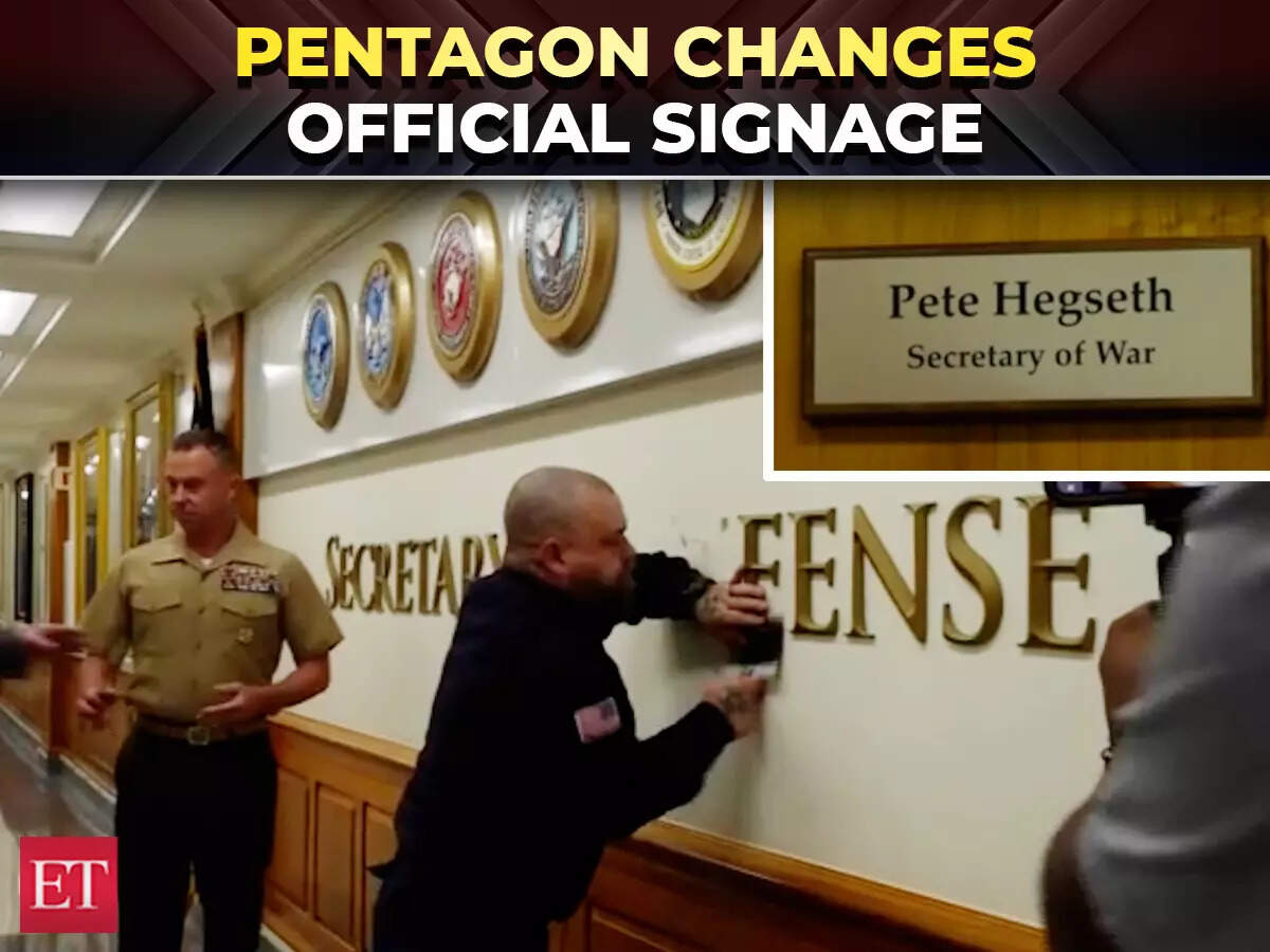 Pentagon Rebrands: 'Secretary of Defense' signage changed to 'Secretary ...