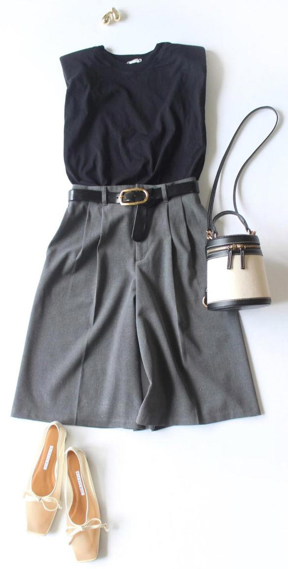 今から秋までOKの、GU膝丈パンツ2990円がおススメ！40代も似合うコーデのコツ