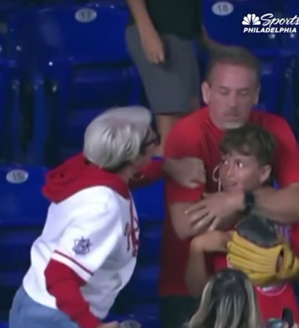 Angry Phillies fan slammed for snatching home run ball from young boy ...