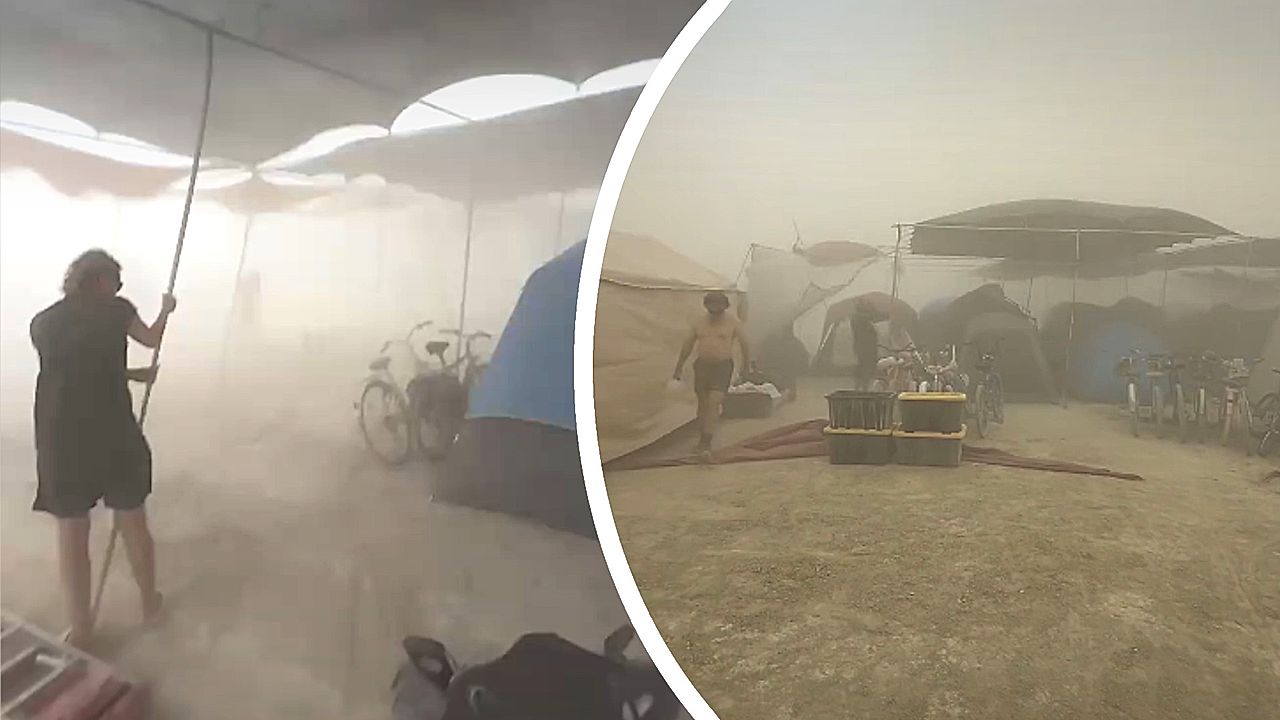 Massive dust storm slams Burning Man festival in Nevada