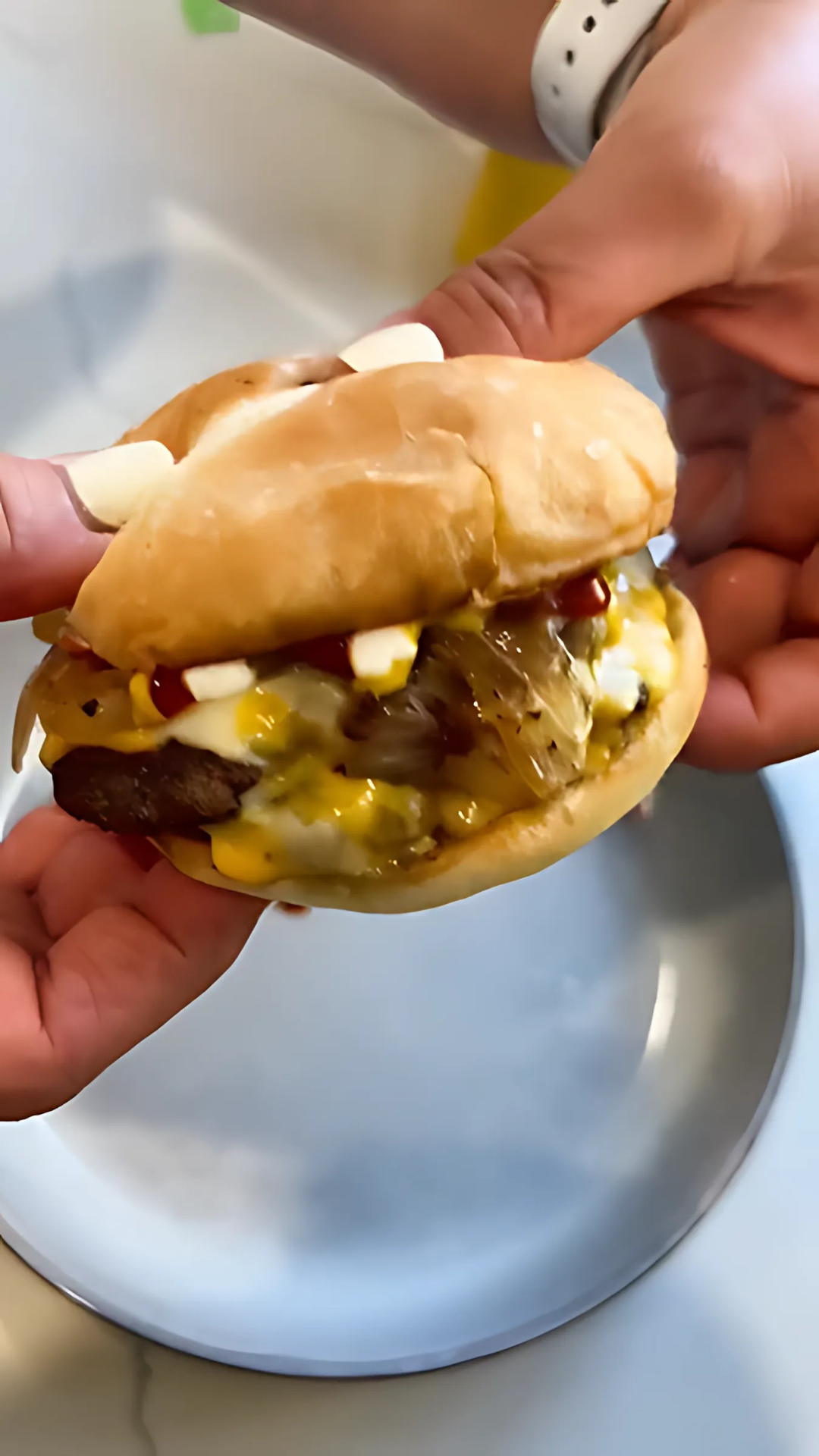 Grilled Onion Smash Burger Recipe