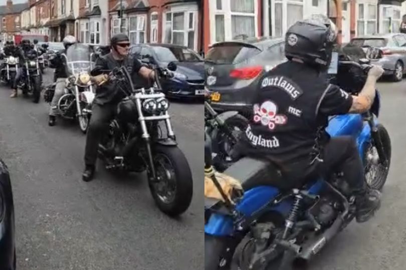Moment Outlaws biker gang pay tribute to Ozzy Osbourne in ride past ...