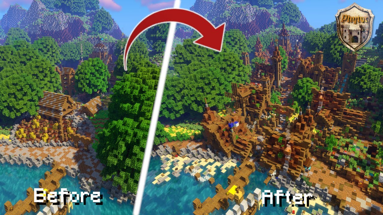 Minecraft: Medieval Logging Village Build