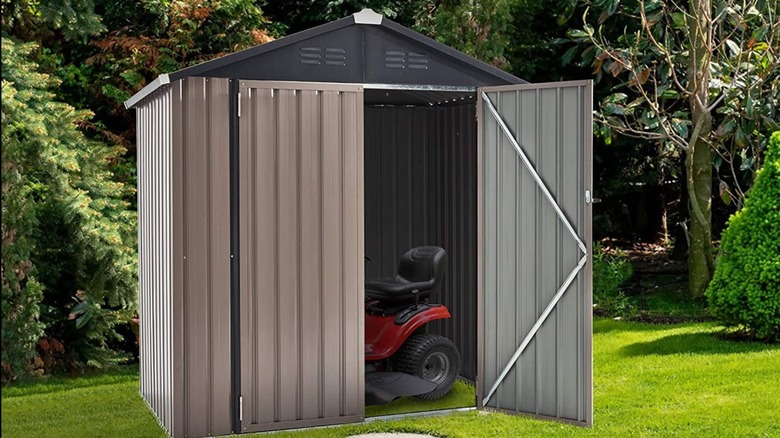 Features Of Walmart's Sturdy Storage Shed (And If It's Worth Buying)
