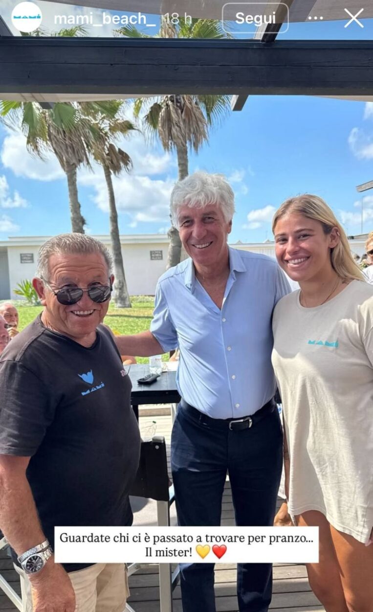 Gasperini e la tappa a Ostia dopo il Bologna: relax al Mami Beach (FOTO)