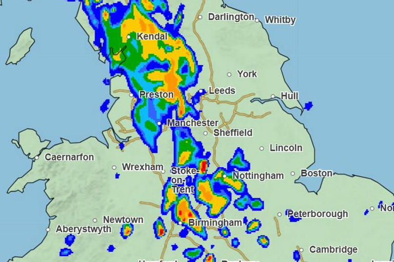 Exact time Greater Manchester to be hit by heavy rain with chance of ...