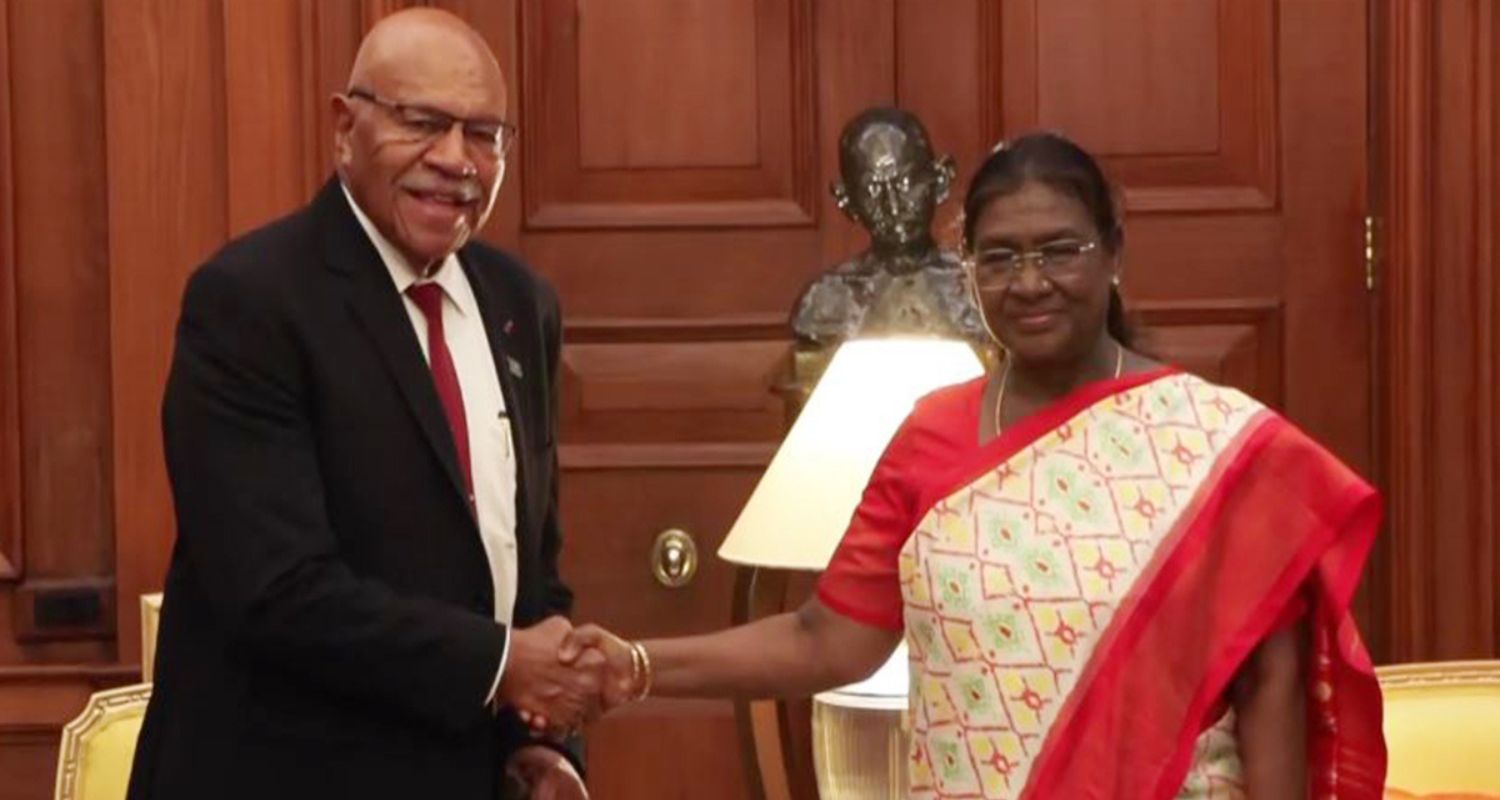 Fiji Prime Minister meets President Murmu in Rashtrapati Bhavan