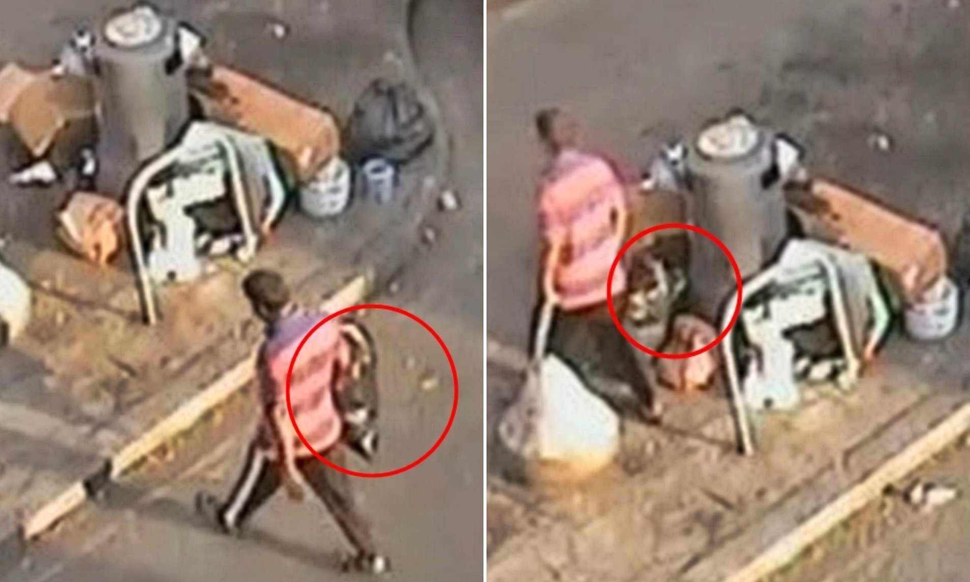Moment fly-tipper is caught on CCTV dumping rubbish NEXT to bin on the ...