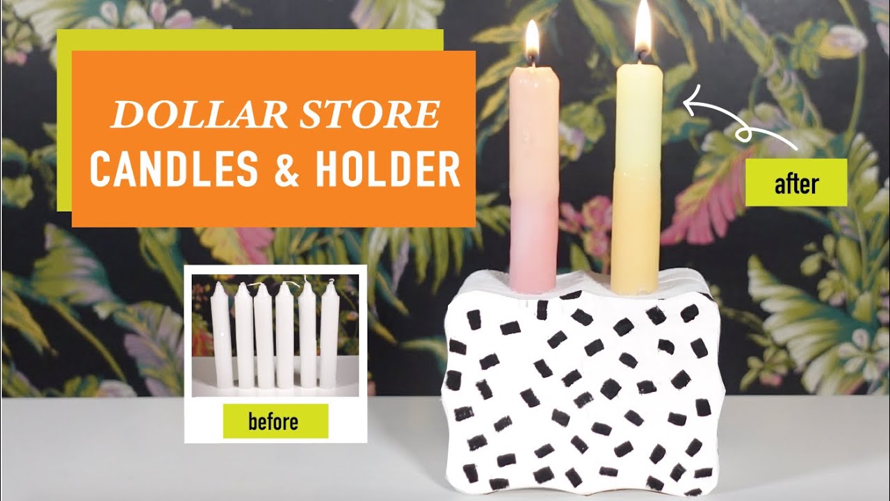 Make vibrant dip-dye candles using only Dollar Store basics