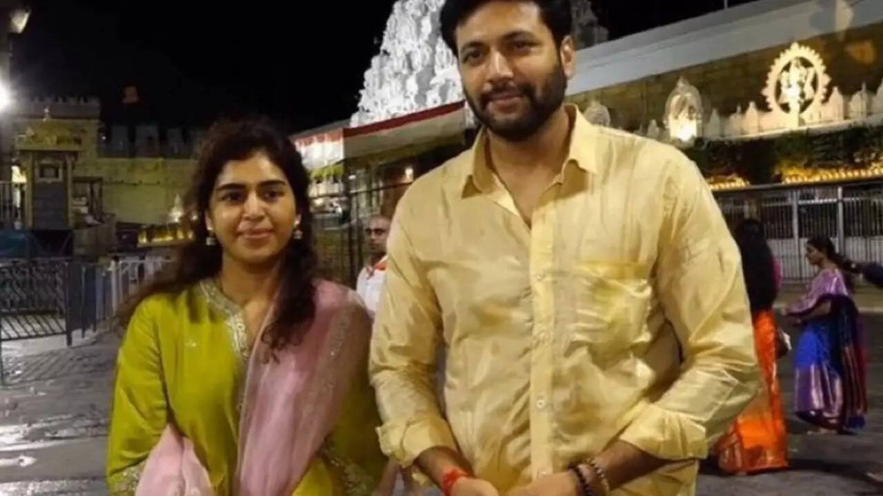 Ravi Mohan seeks blessings at Tirupati with Kenisha, amidst a bank seizure notice