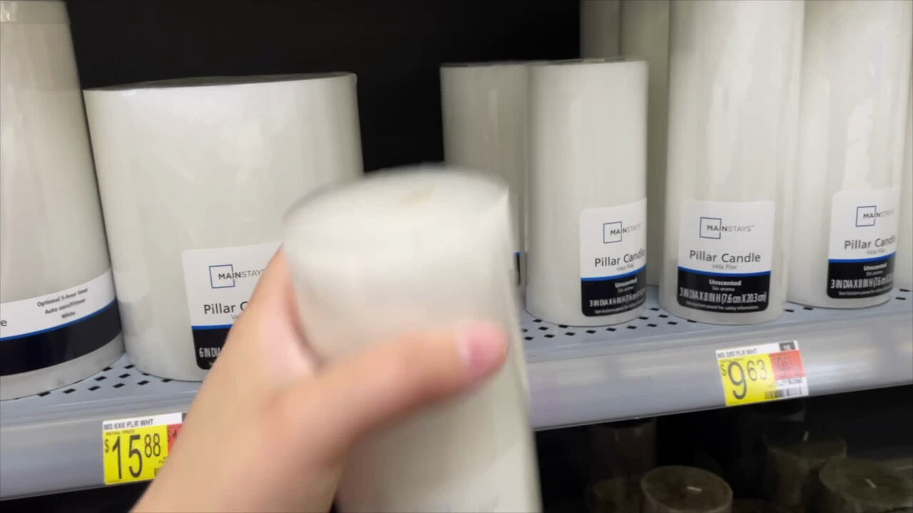 3D candles with gold leaf