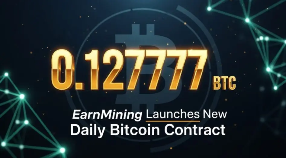 0.12777 BTC: EarnMining Launches Daily Passive Income Bitcoin Contract
