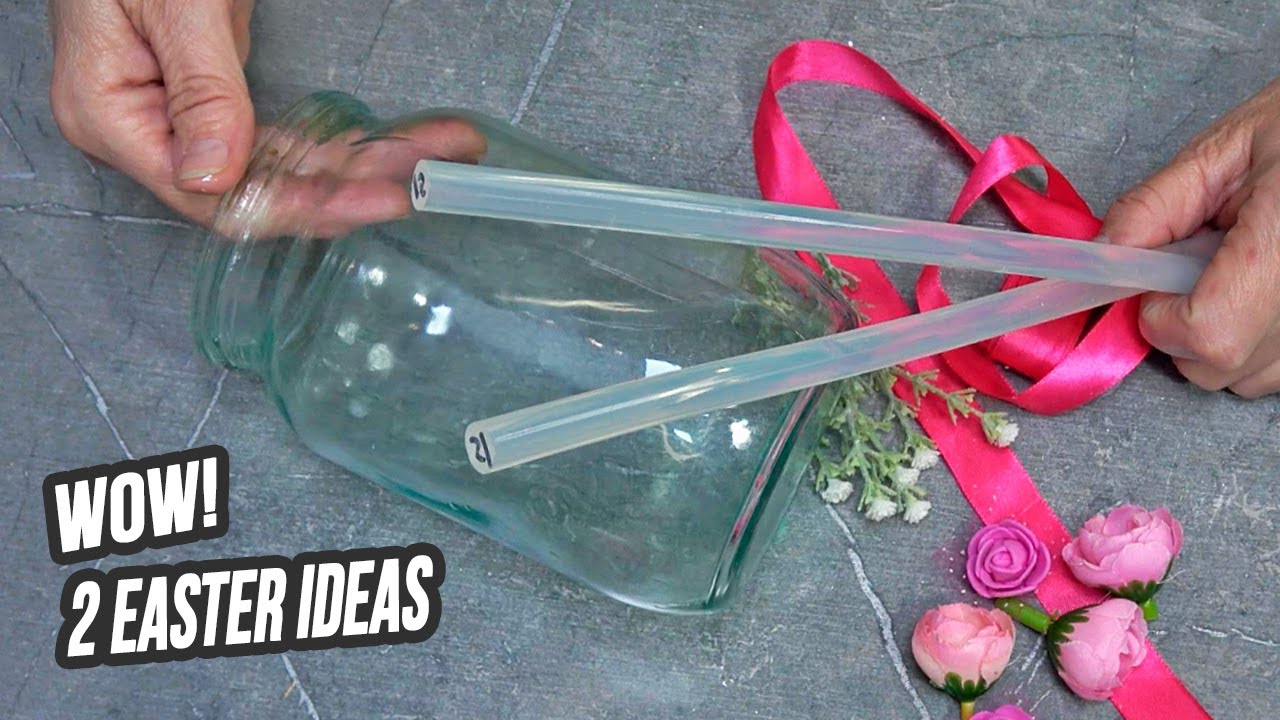 Two Surprising DIY Jar and Hot Glue Craft Ideas