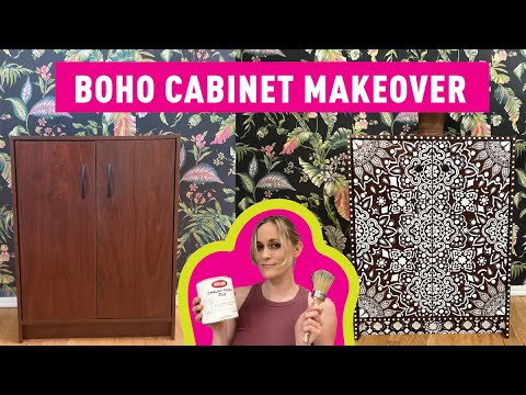Give cabinets beautiful bohemian makeovers with easy DIY steps