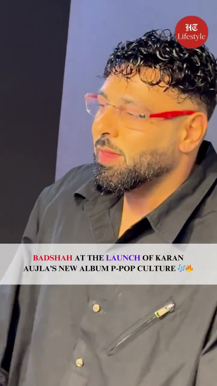Badshah at the launch of Karan Aujla's new album P Pop Culture