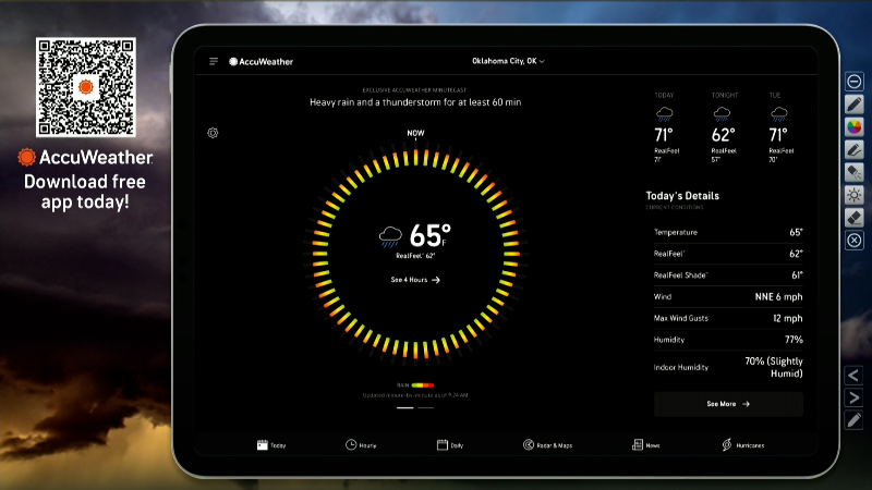 Hour-by-hour forecasting with the free AccuWeather app