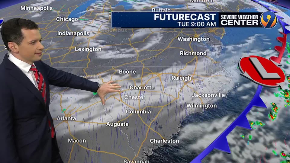 Monday afternoon's forecast with Meteorologist Joe Puma