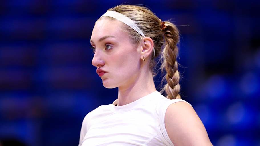 WNBA star Cameron Brink goes full cowboy with denim miniskirt and boots fit