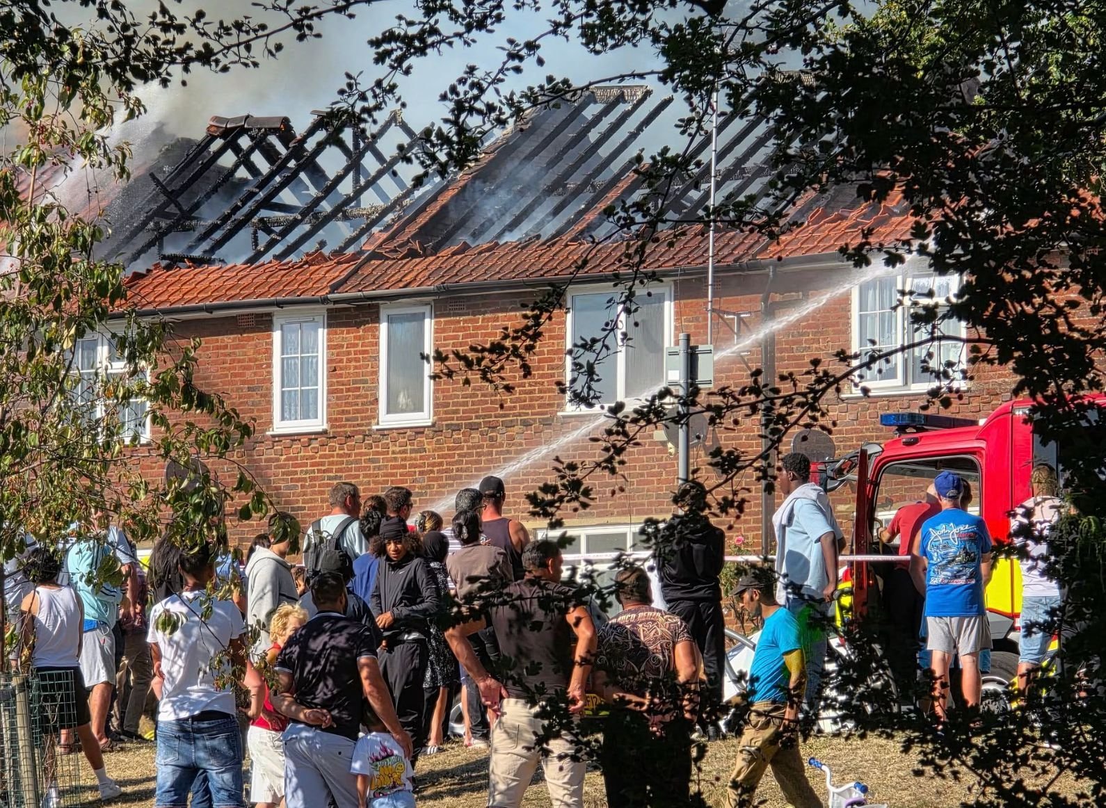 North London blaze damages row of terraced homes