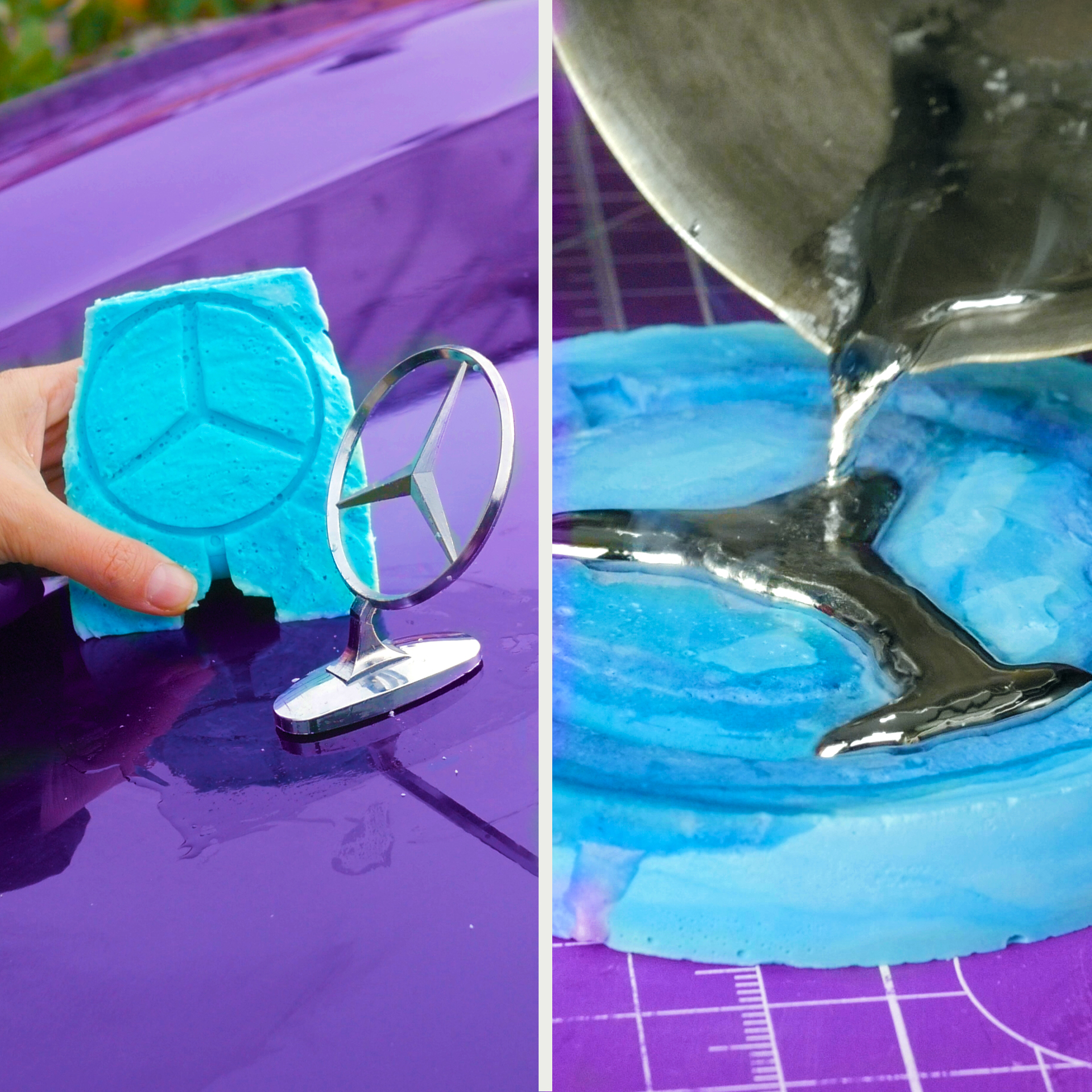 She made awesome Mercedes Glasses for a Rave or dress-up party!