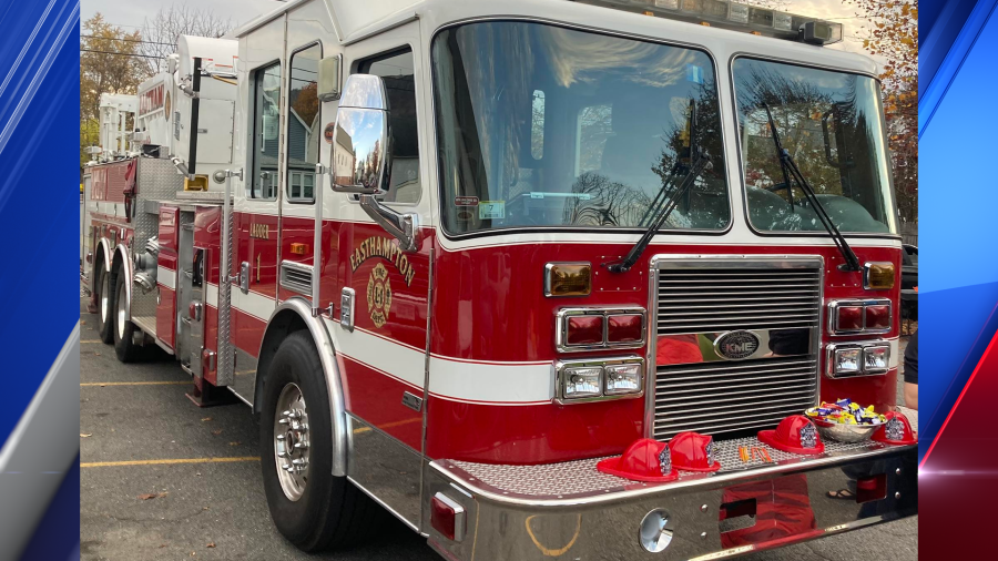 Easthampton Fire Department holds ladder truck ride raffle on first day ...