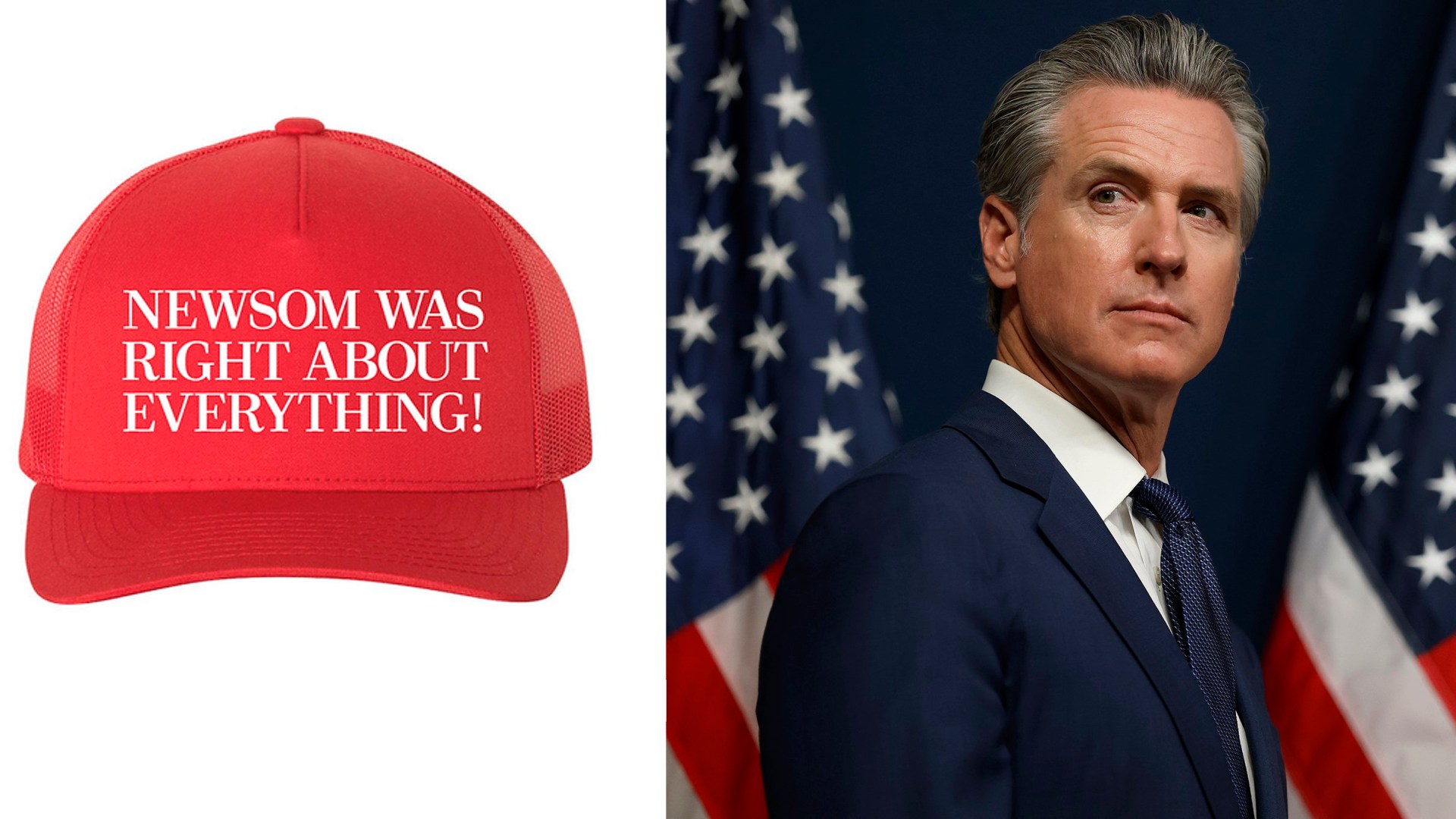 Newsom mocks Trump with 'Patriot Shop' merchandise