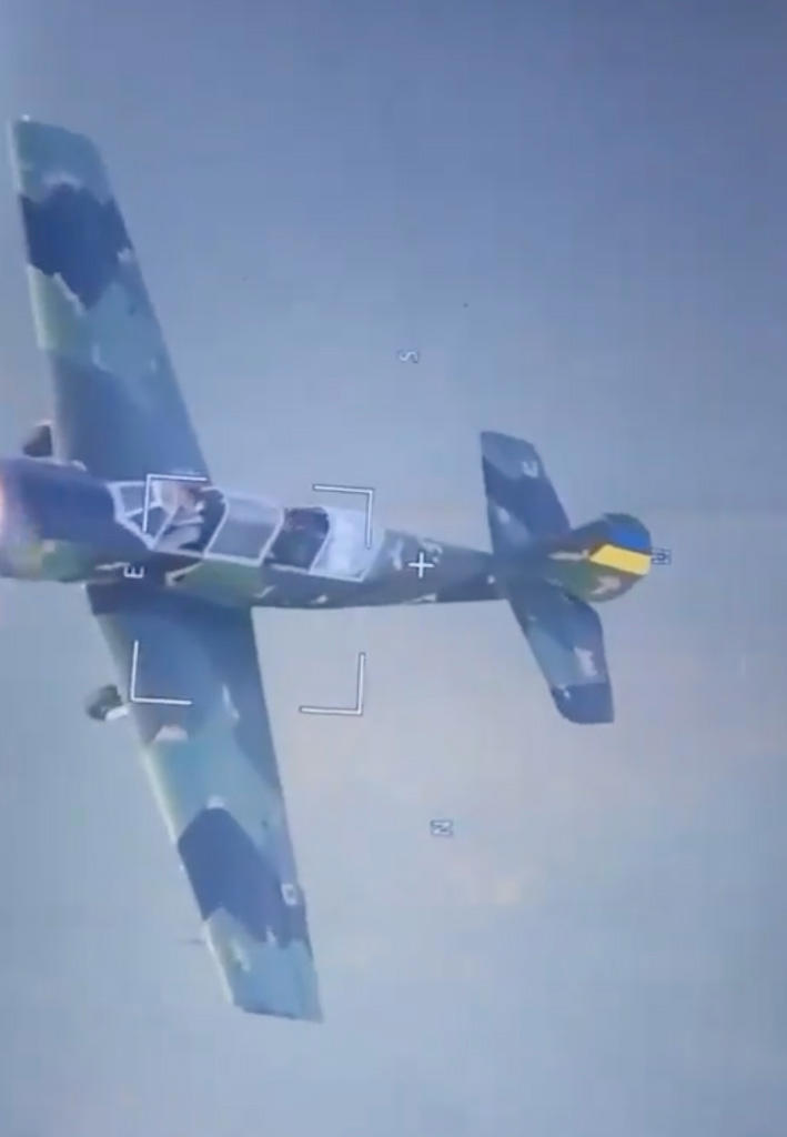 Ukrainians hunt Russian drones dangling out of prop planes with ...