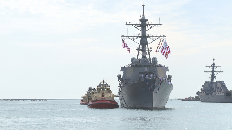 Several injuries reported after a fire was discovered aboard USS Carney