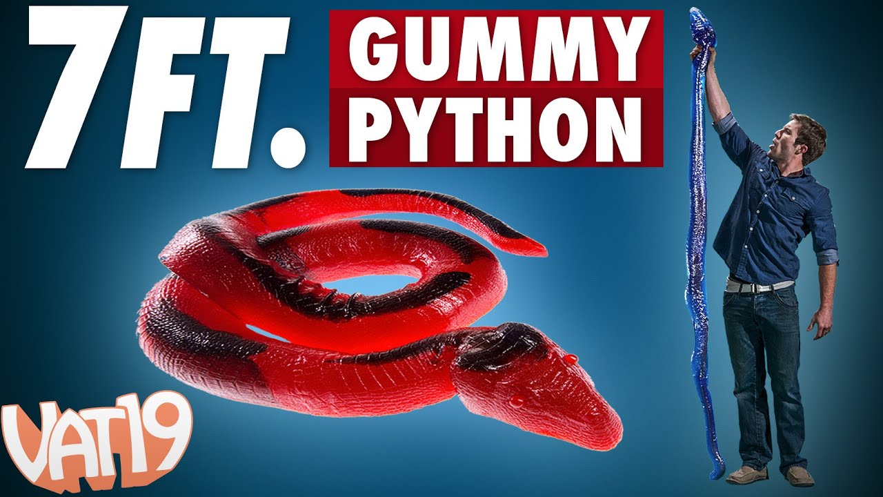 26-Pound Gummy Python is a 7 foot long candy snake!