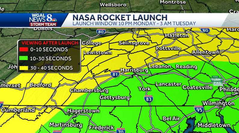 Rocket launch may be visible in the Susquehanna Valley tonight