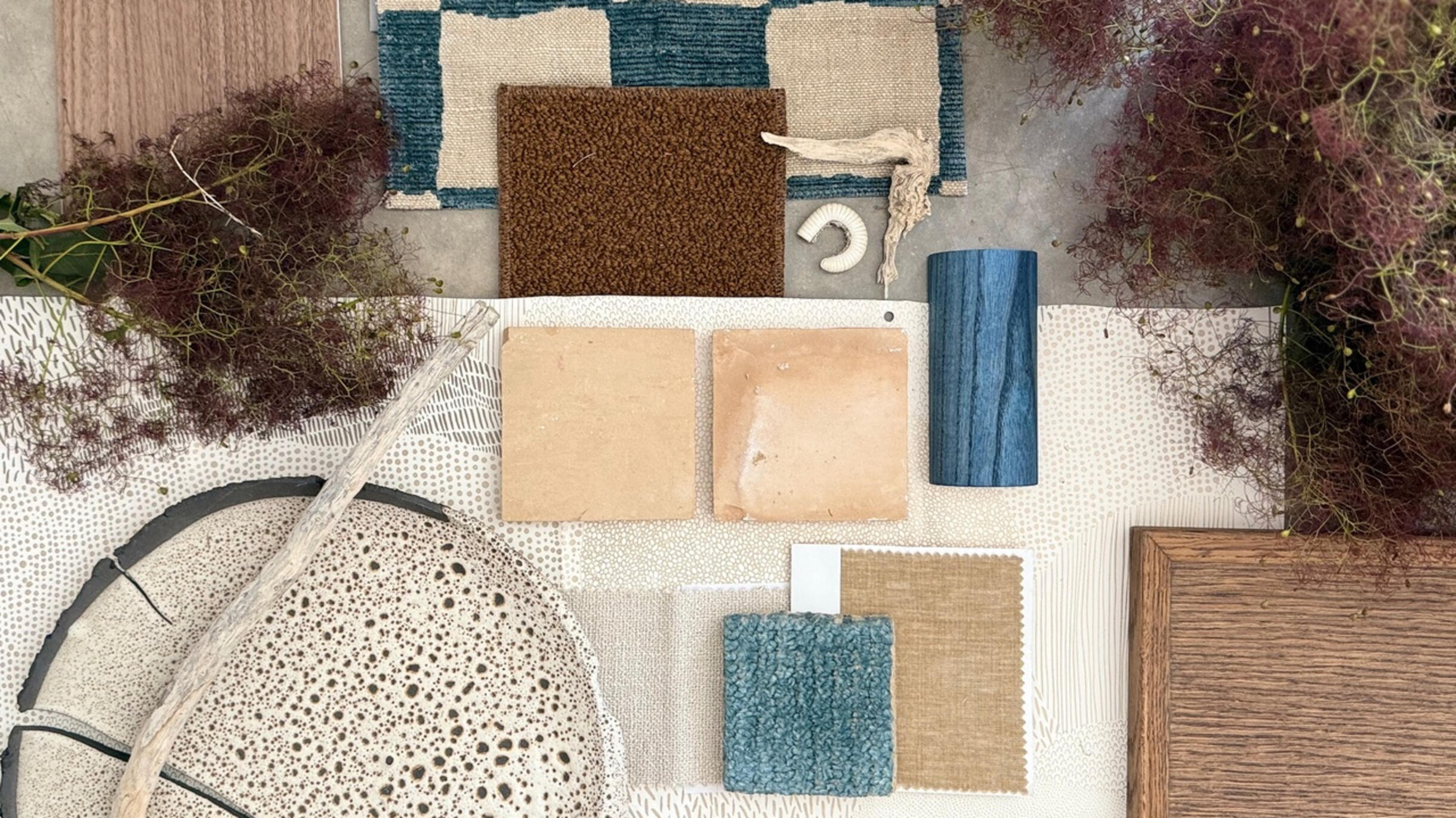 Jessica Maros’s escapist assemblage of smoky plum foliage, terra cotta ...