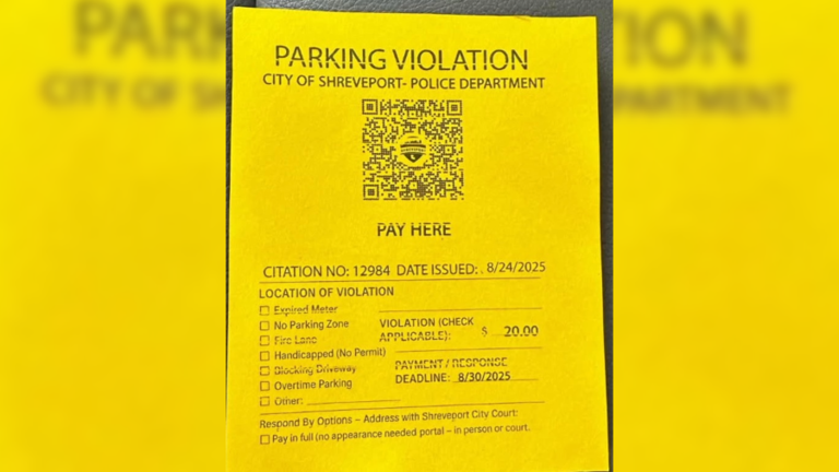 Fake parking citations being placed on vehicles in Shreveport