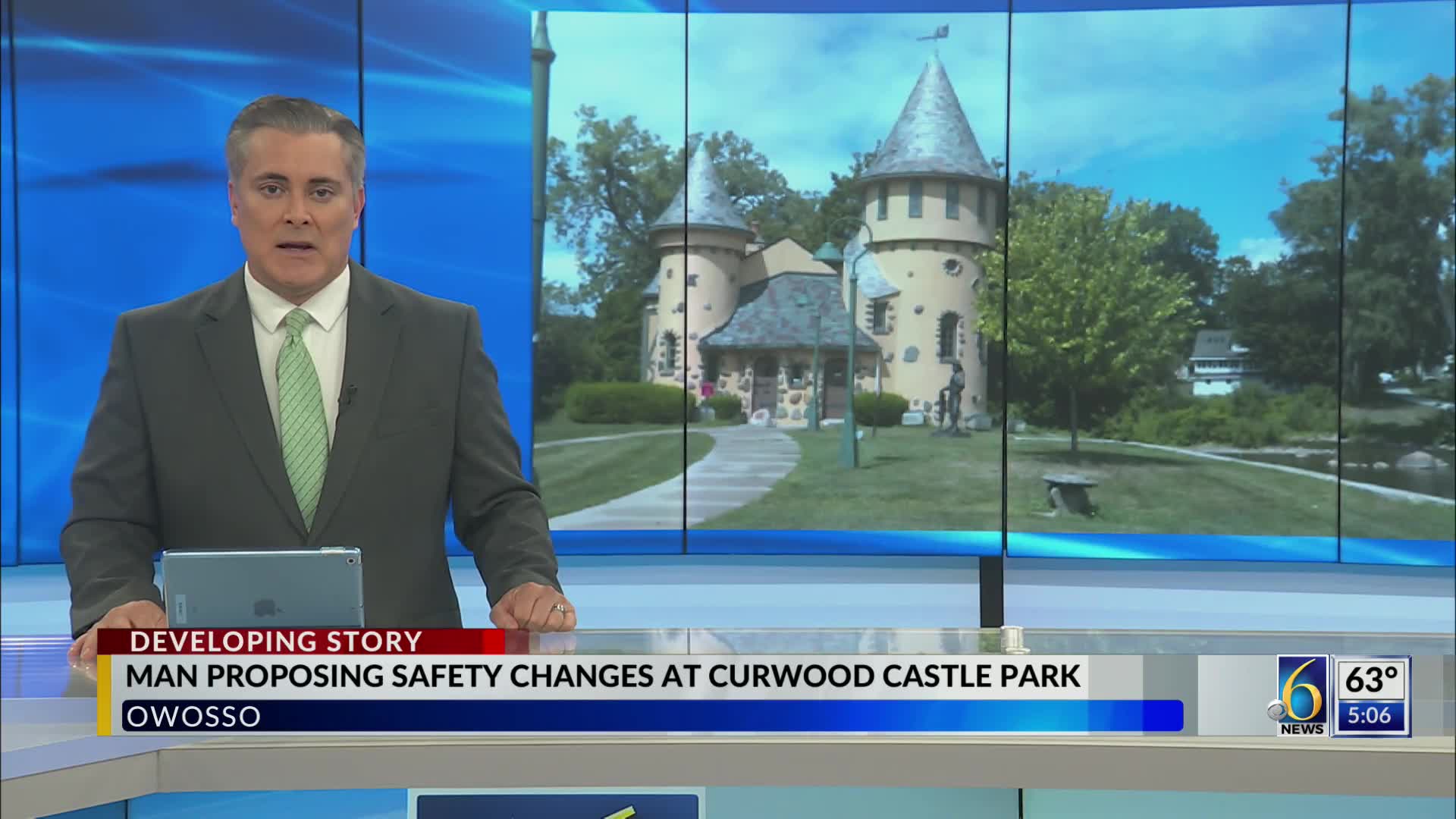 Man proposing safety changes at Curwood Castle Park