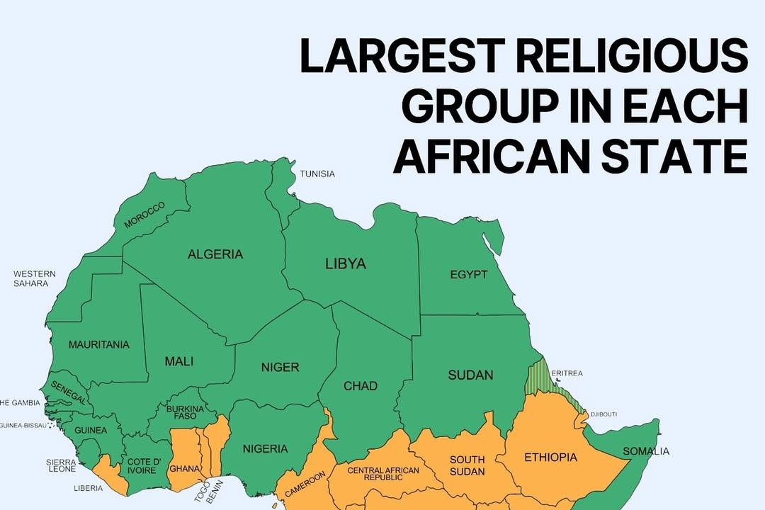 Africa’s religious divide: Map reveals a Muslim north, a Christian ...