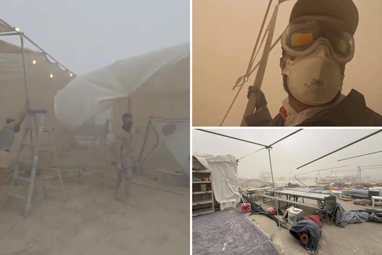 Wild dust storm wreaks havoc at Burning Man festival as campsites blown ...
