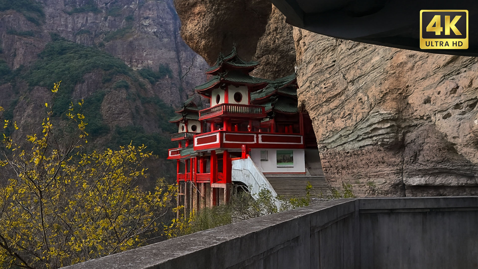 Jelajahi Kuil di Tebing China – China 4K