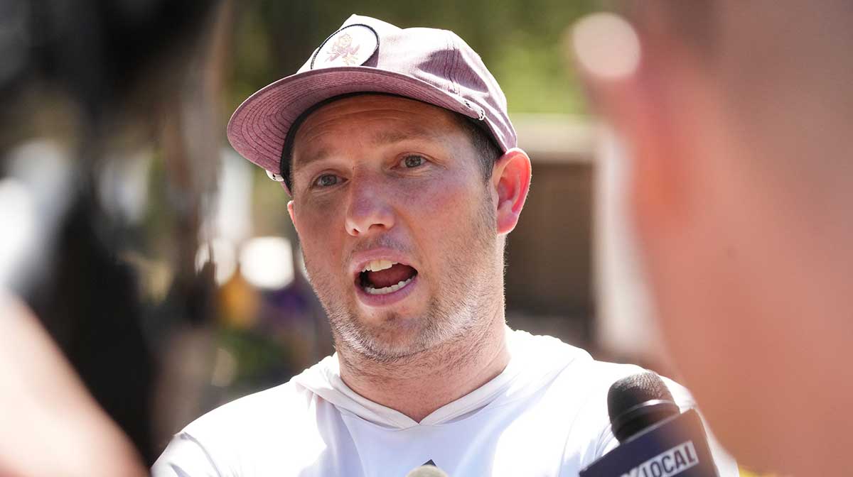 Arizona State’s Kenny Dillingham leaves interview after Texas Tech upset