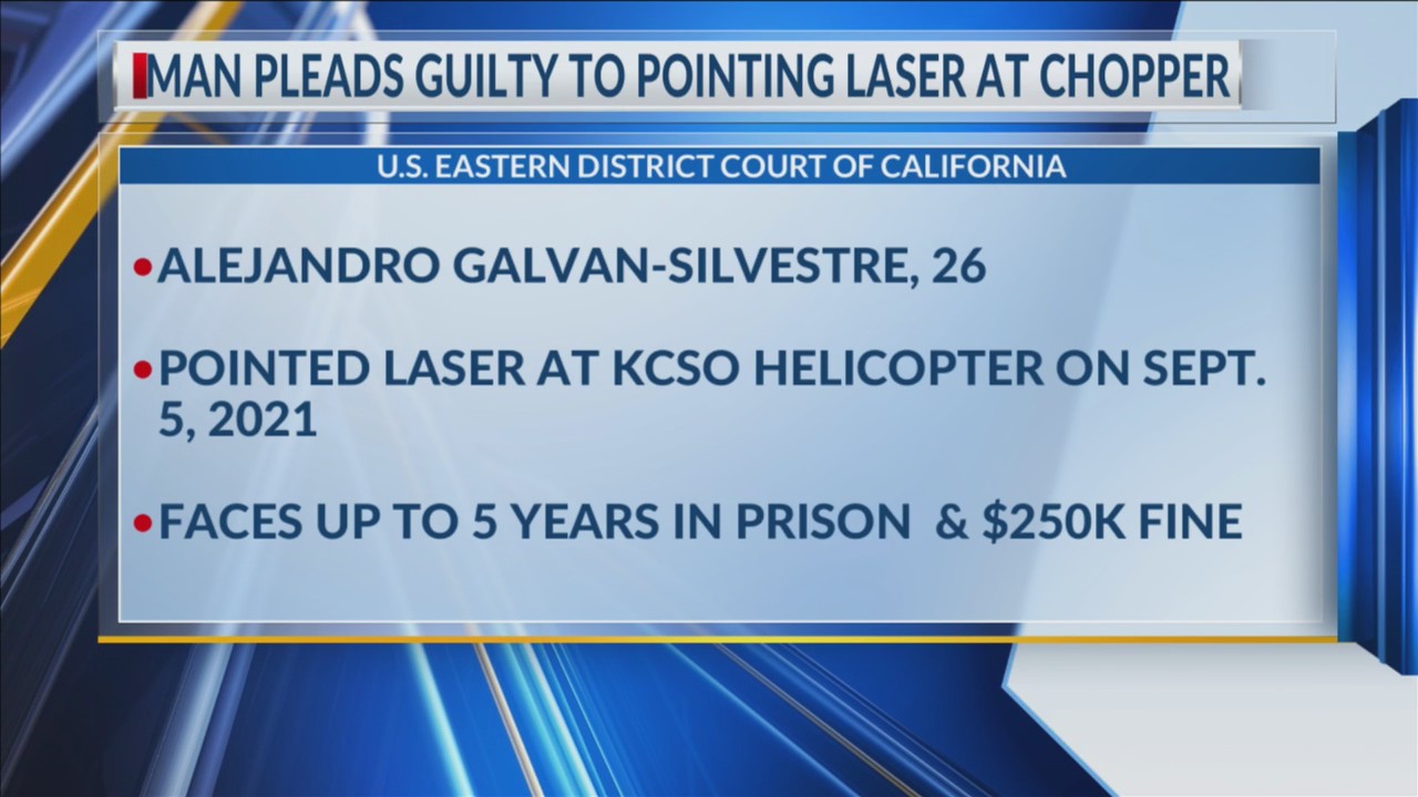 Kern County man pleads guilty to pointing laser at KCSO helicopter