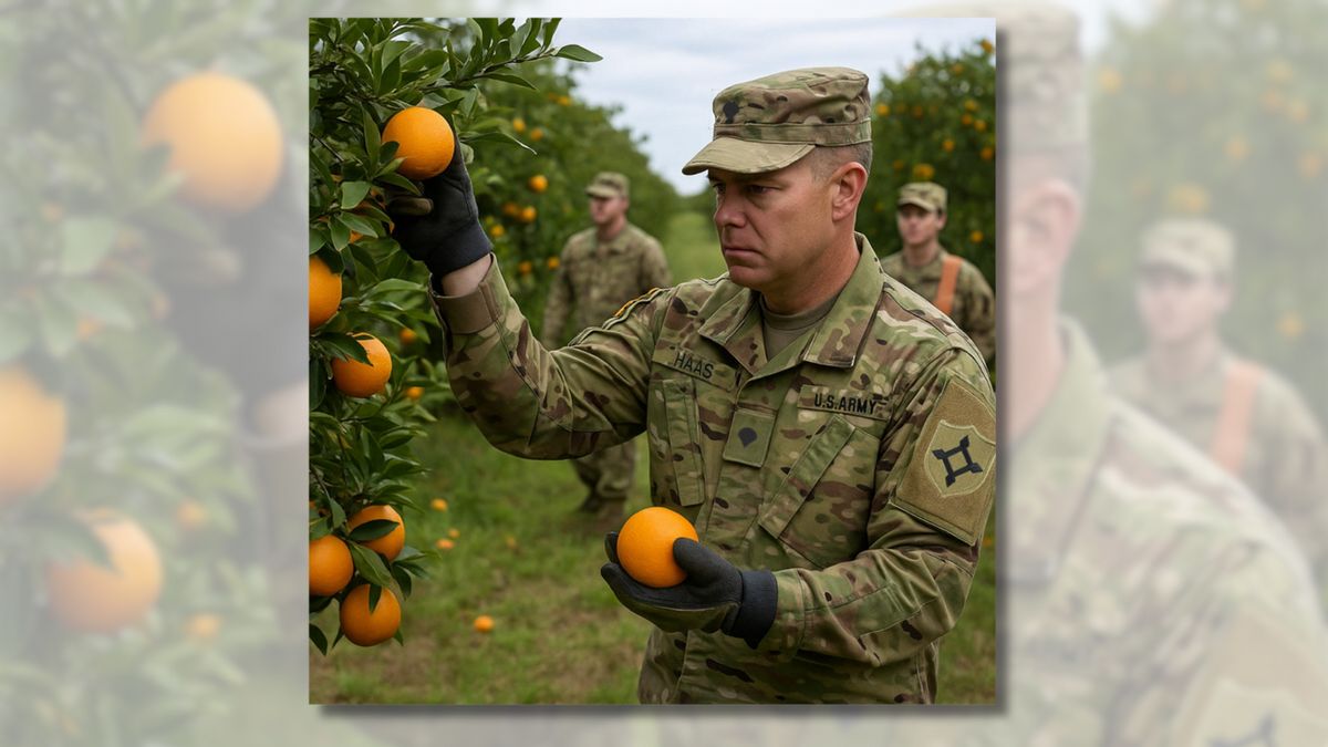 DeSantis mobilized Florida National Guard to pick fruit?