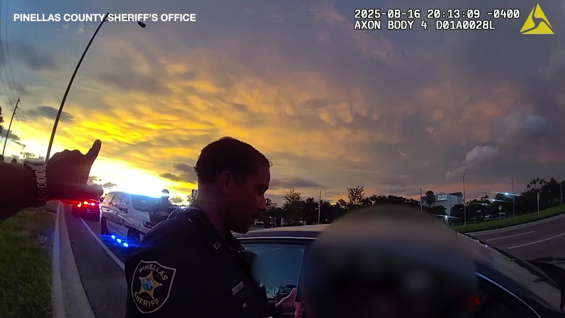 Deputy gets a lift while chasing suspect
