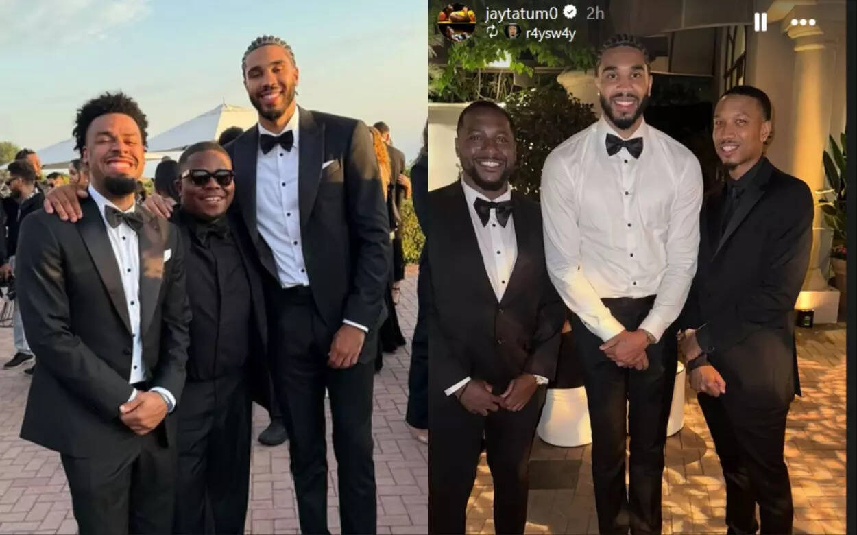 Jayson Tatum debuts new hairstyle at Bradley Beal’s wedding pictures ...