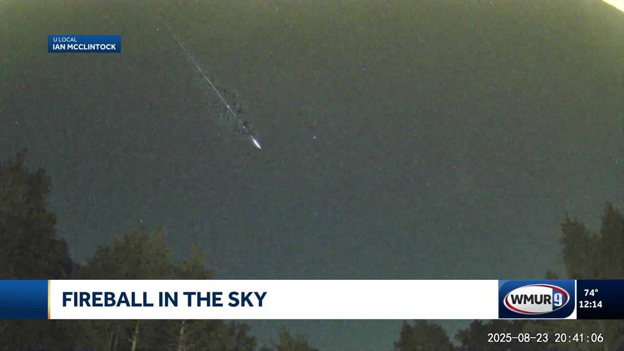 Video captures fireball streaking across NH sky Saturday night